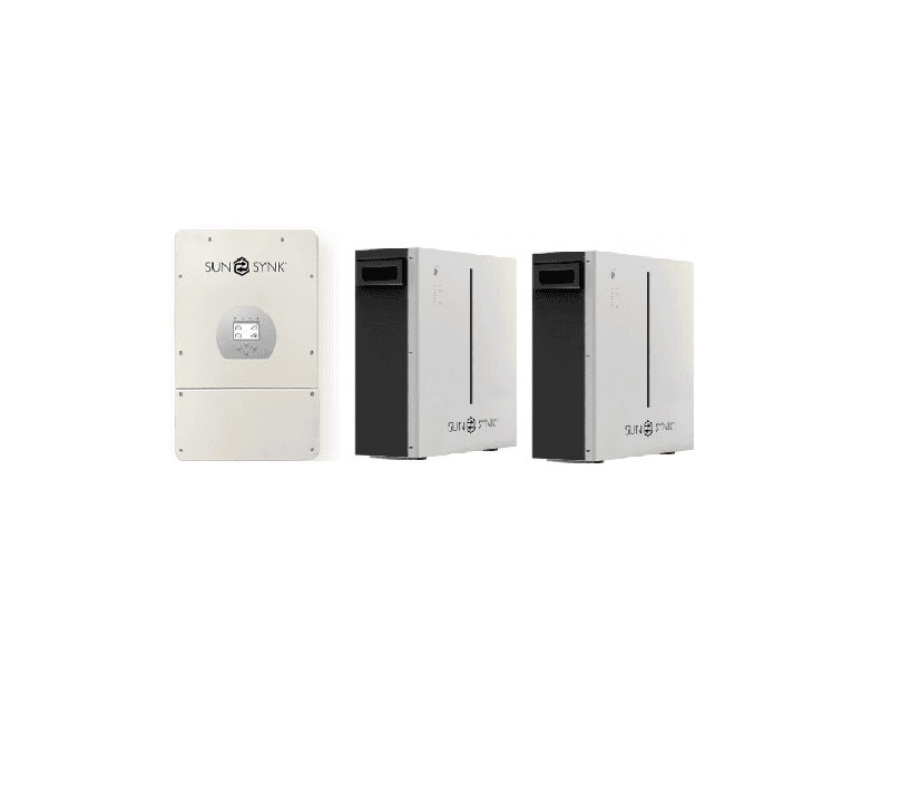 Sunsynk 8kW Hybrid PV Inverter with 2 Wall Mount Batteries